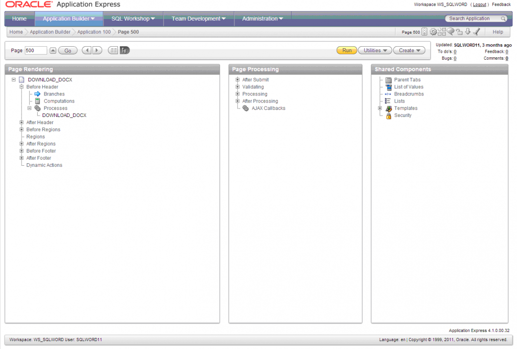 APEX & SQLWord integration explained