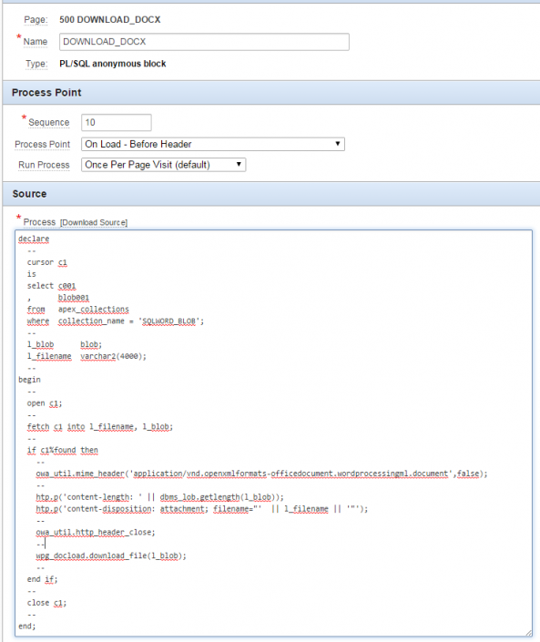 APEX & SQLWord integration explained