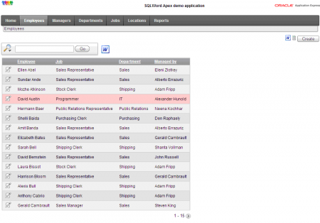 APEX & SQLWord integration explained